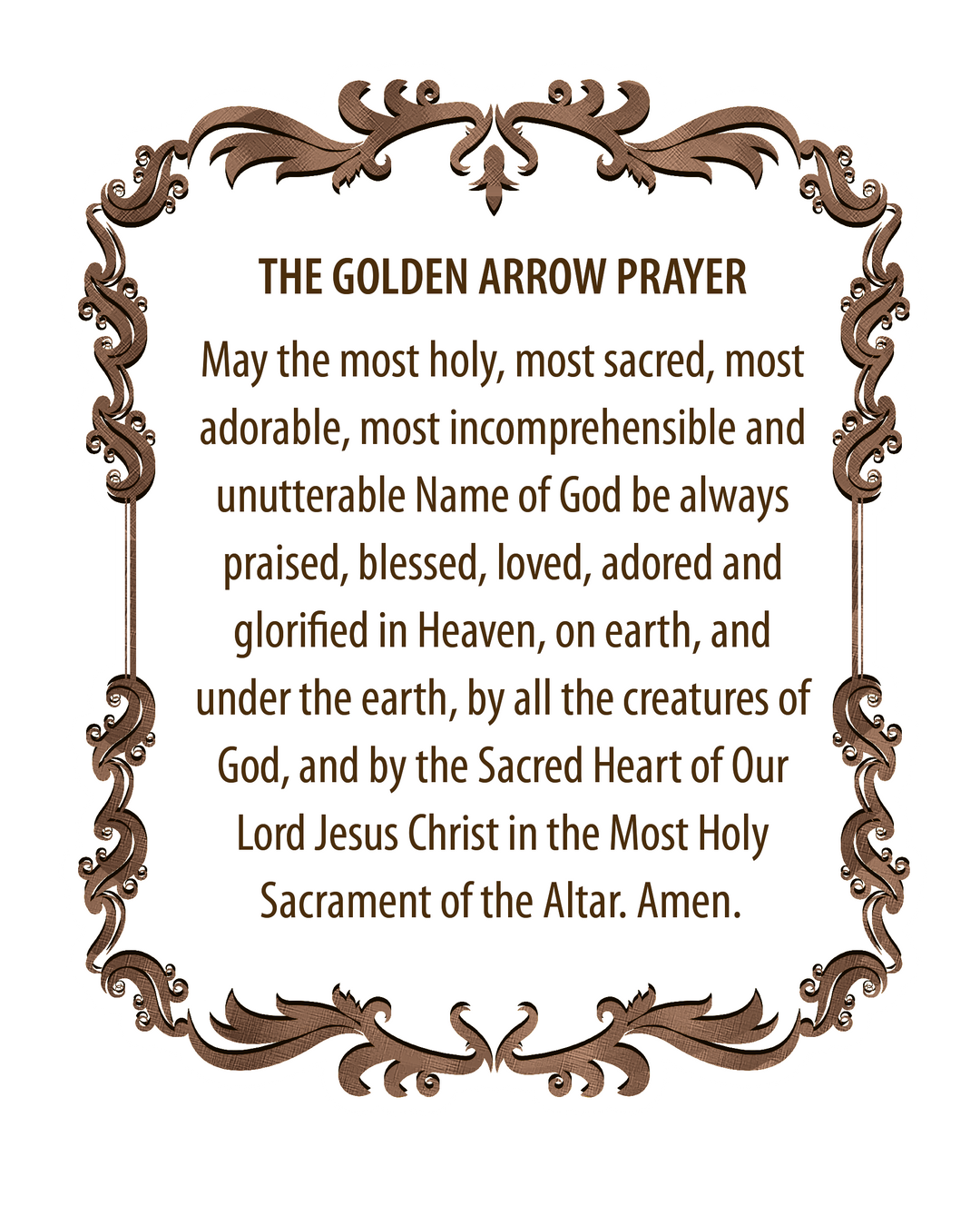 The Golden Arrow Prayer – Devout Decals