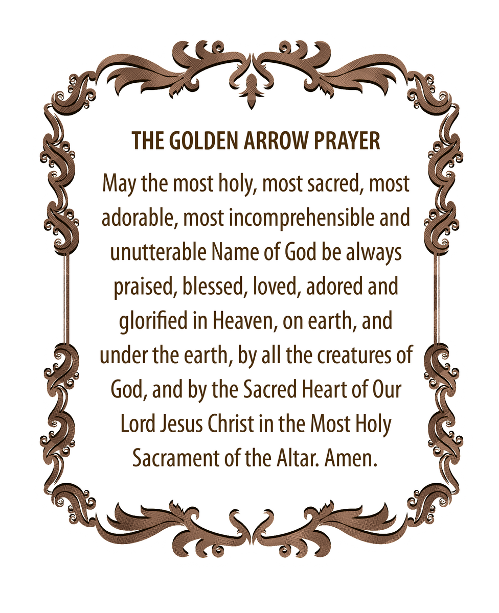 The Golden Arrow Prayer – Devout Decals